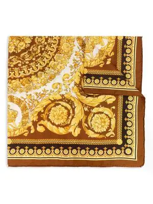 Versace Printed Scarf - Brown