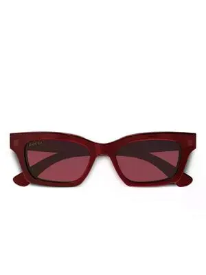 Gucci Rectangle-frame Sunglasses - Red