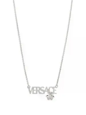 Versace Logo-lettering Necklace - Silver