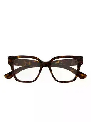 Gucci Square Frame Glasses - Brown