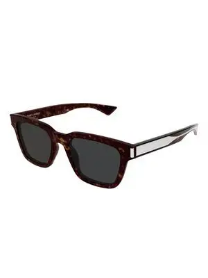 Saint Laurent Square Frame Sunglasses - Brown