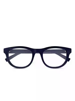 Gucci Web-detail Square Frame Glasses - Blue