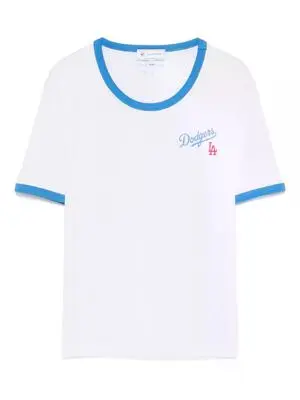 SPORTY & RICH X La Dodgers Serif Ringer T-shirt - White
