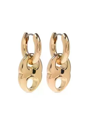 Tory Burch Gemini Link Hoop Earrings - Gold