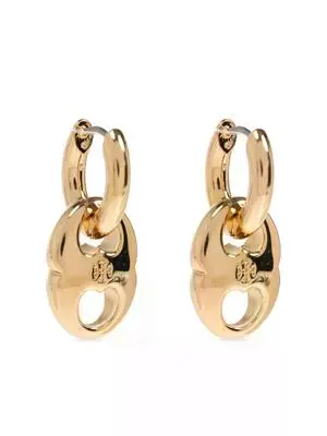 Tory Burch Gemini Link Hoop Earrings - Gold