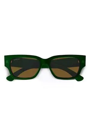 Gucci Rectangle-frame Sunglasses - Green