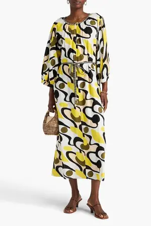 Diane Von Furstenberg Printed Woven Midi Dress