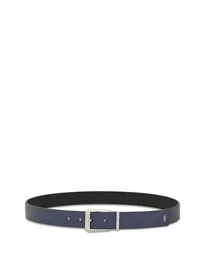 FERRAGAMO Adjustable Leather Belt - Graphite