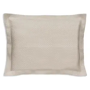 DEA LUXURY LINENS Villa Seta Cotton-silk Matelasse Standard Sham - Ivory