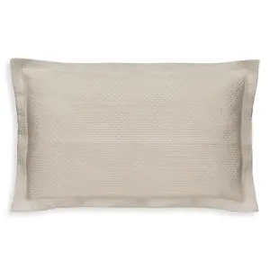 DEA LUXURY LINENS Villa Seta Cotton-silk Matelasse King Sham - Ivory