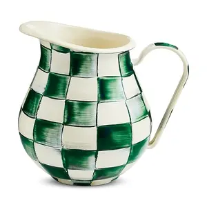 MACKENZIE-CHILDS Emerald Check Enamel Pitcher - No Color