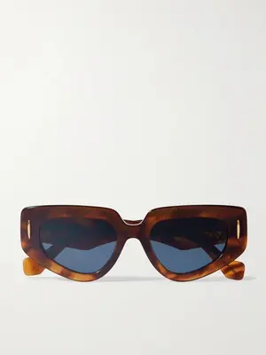 Loewe Anagram Cat-eye Tortoiseshell Acetate Sunglasses - Brown