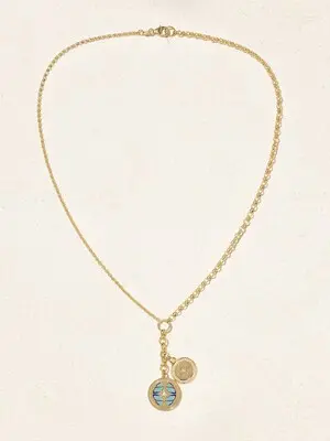 FOUNDRAE Reverie & Internal Compass 18-karat Ceramic, And Diamond Necklace - Gold