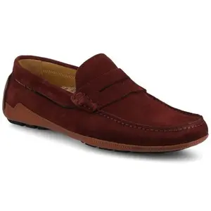 Taft Leather Driver Moccasins - Bordeaux