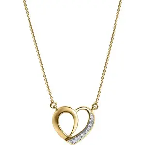 LUVMYJEWELRY Mirella Love Diamond 14k Gold Necklace - 14k Yellow Gold