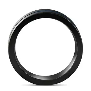 BLISS DIAMOND Ring With Blue Inlay And Brushed Finish