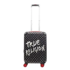 True Religion 22.5" Checkered Hardcase Carry-on With Logo