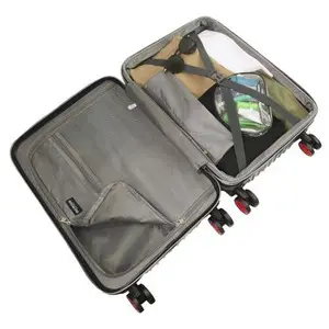 True Religion 22.5" Checkered Hardcase Carry-on With Logo