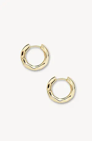 MACHETE Petite Wavy Hoop Earrings - Gold