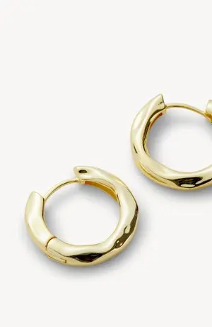 MACHETE Petite Wavy Hoop Earrings - Gold