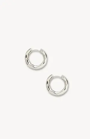 MACHETE Petite Wavy Hoop Earrings - Silver