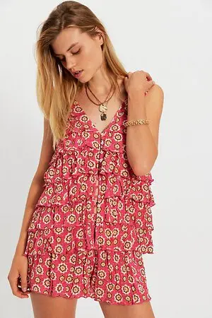 Free People Ruffle Me Up Set - Pink Combo