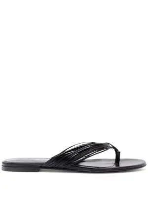 Proenza Schouler Fringe-detail Flip Flops - Black