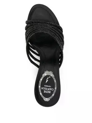 Rene Caovilla Crystal-embellished Sandals - Black