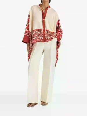 La DoubleJ Silk Foulard Shirt - Red