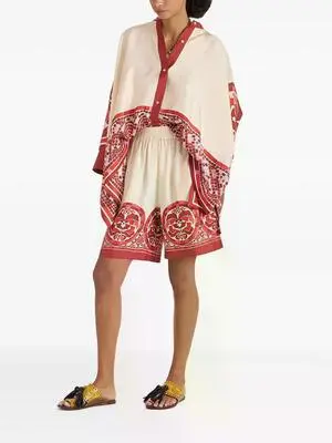 La DoubleJ Silk Foulard Shirt - Red