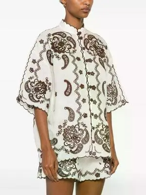 Zimmermann Ascension Button-down Shirt - Neutrals