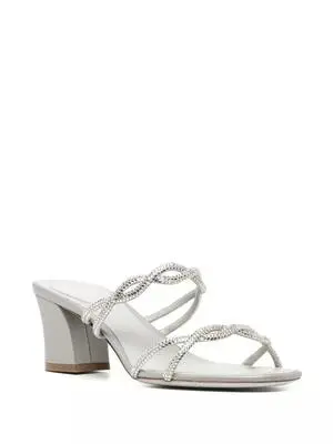 Rene Caovilla Crystal-embellished Sandals - Grey