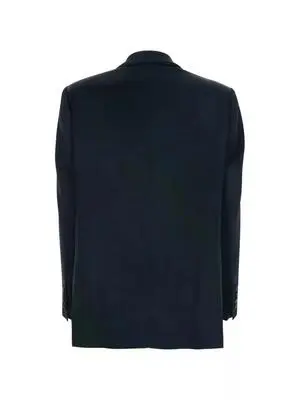 BLAZÉ MILANO Virgin Wool Double-breasted Blazer - Blue