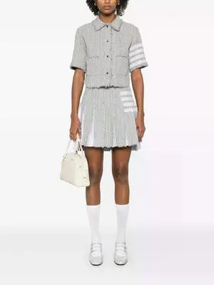 Thom Browne 4-bar Cropped Shirt Jacket