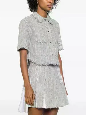 Thom Browne 4-bar Cropped Shirt Jacket