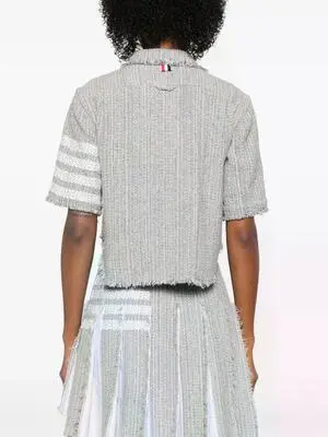 Thom Browne 4-bar Cropped Shirt Jacket