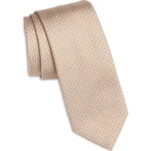 BOSS Silk-blend Jacquard Tie - Open White