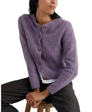 SEASALT CORNWALL Dawson Pick Cardigan - Grape Thistle