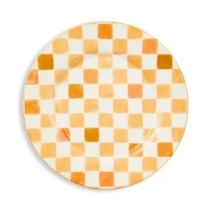 MACKENZIE-CHILDS Check Round Platter - Honey