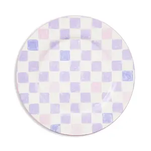 MACKENZIE-CHILDS Check Round Platter - Lilac