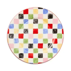 MACKENZIE-CHILDS Check Round Platter - Multi