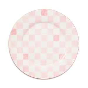 MACKENZIE-CHILDS Check Round Platter - Pink