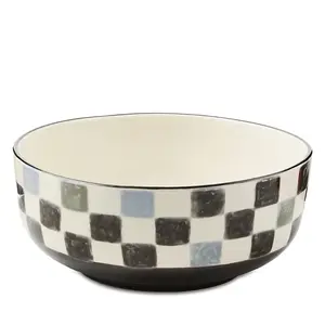 MACKENZIE-CHILDS Check Serving Bowl - Black