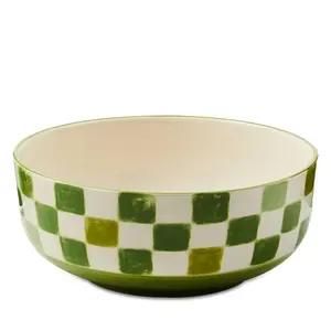 MACKENZIE-CHILDS Check Serving Bowl - Green