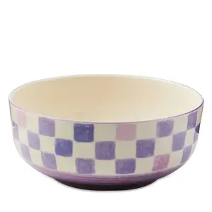 MACKENZIE-CHILDS Check Serving Bowl - Lilac
