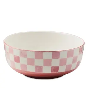 MACKENZIE-CHILDS Check Serving Bowl - Pink