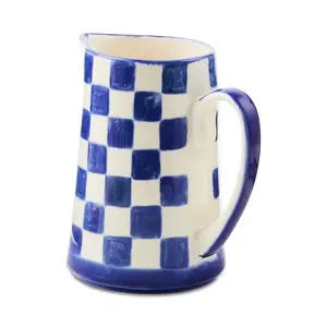 MACKENZIE-CHILDS Check Pitcher - Indigo