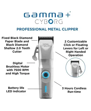 GAMMA+ Cyborg Professional Metal Clipper