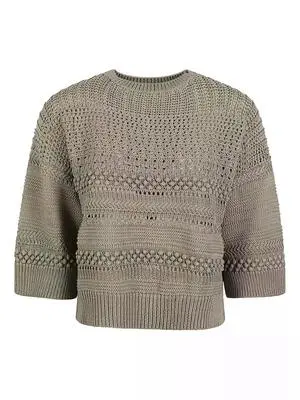 Fabiana Filippi Cropped Open-knit Jumper - Neutrals