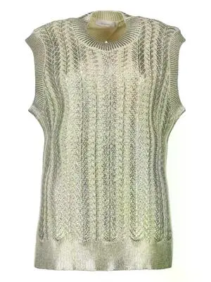 Rabanne Textured-knit Sleeveless Top